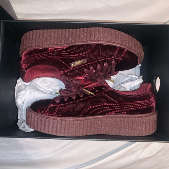 Puma | Shoes | Puma X Fenty Velvet Creeper Burgandy | Poshmark